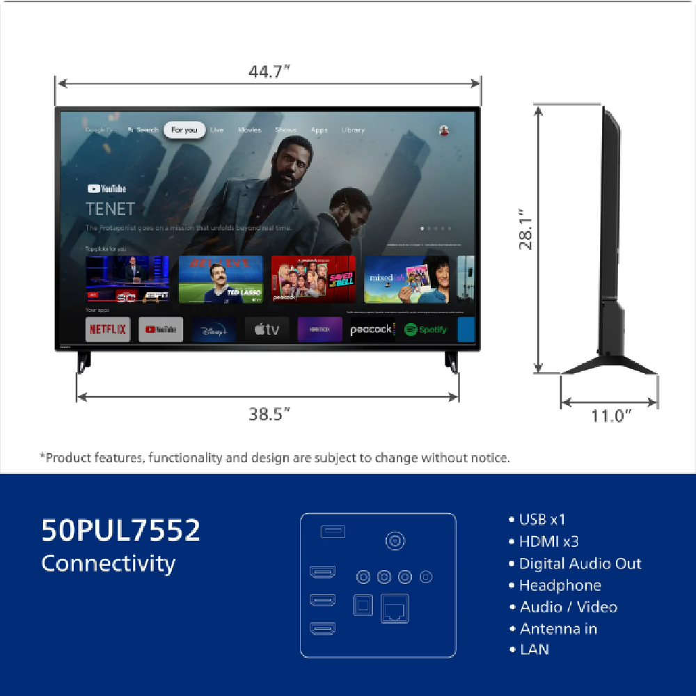 TV PHILIPS 50 PULGADAS
